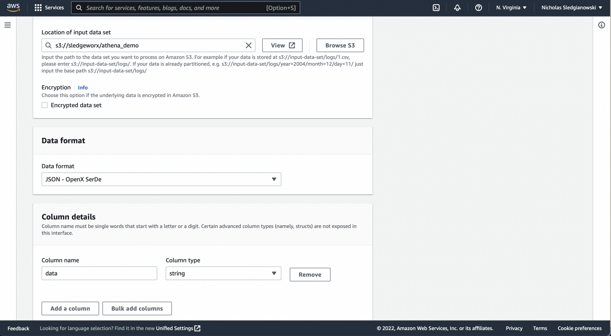 Querying complex JSON objects in AWS Athena – Sledgeworx Software